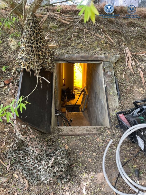 Two men arrested after drugs found in camouflaged bunker : SA Police ...